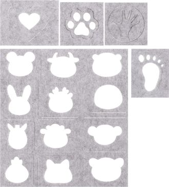 Soimiss 5 Stück Teiliges DIY Nadelfilz Schablonen für Handwerk Praktische Filzformen Hand Herz Katzenpfote Fuß Tierkreis für Anfänger und Einfaches Trockenfil