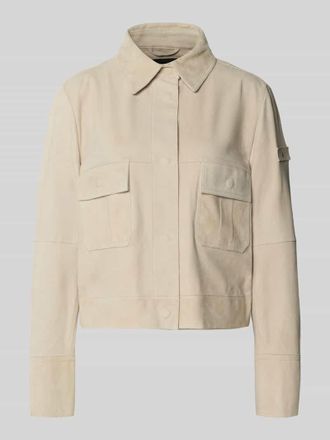 Peuterey Lederjacke mit Pattentaschen Modell Era