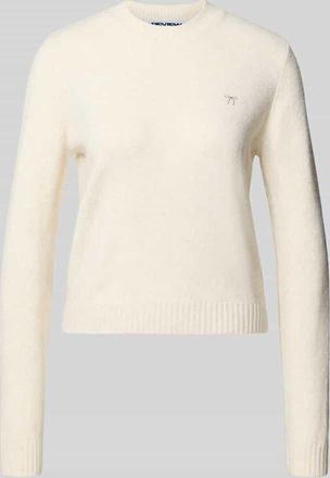 Review Slim Fit Strickpullover aus elastischem Material-Mix