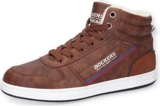 Dockers by Gerli Baskets montantes pour femme, bottines à lacets, doublure chaude, marron, 36 EU