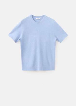 Mango T-shirt maille fine coton bleu ciel - Homme - XL - MANGO MAN