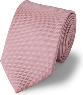 CHARLES TYRWHITT Strukturierte Krawatte aus Seide - Rosa