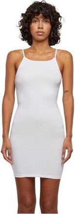 Urban Classics Robe Jersey Stretch Bodycon Femme Robe Courte Blanc L 95% Coton, 5% &Eacute;lasthanne