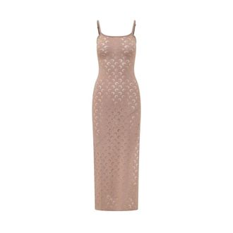 Marine Serre Moon Long Dress - - Dresses - Damen - Rosa - M