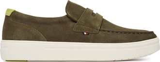 Tommy Hilfiger Halbschuhe Tommy Hilfiger Modern Light Hybrid Suede LoaferFM0FM05786 Gr&uuml;n