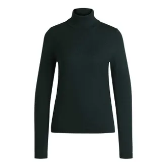 HUGO BOSS Sweatshirt f&uuml;r Damen, Rollkragen, Regul&auml;r (Gr&uuml;n)