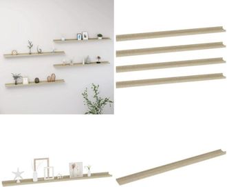 vidaXL Wandregale 4 Stk. Sonoma-Eiche 115x9x3 cm - Wandregal - Regal - M&ouml;bel - Wohnzimmerdeko - Dekoration - Home & Living
