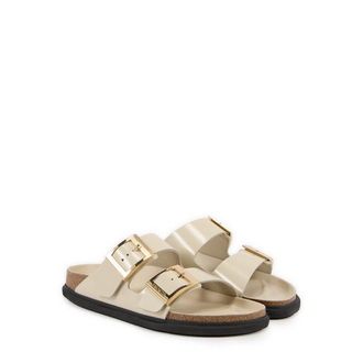 Birkenstock Sandales &agrave; boucles Arizona en cuir verni