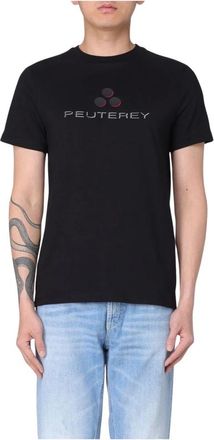 Peuterey Homme, Tops, Noir, Taille: S Logo T-Shirt