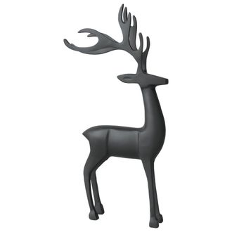 Villeroy & Boch Black Xmas Hirsch gro&szlig;, 20x7x44,5 cm, Weihnachtsdekoration aus Metall, Schwarz