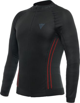 Dainese No Wind Thermo LS, Motorrad Thermounterhemd Funktionsshirt Langarm Atmungsaktiv, Herren, Schwarz/Rot, XL/X