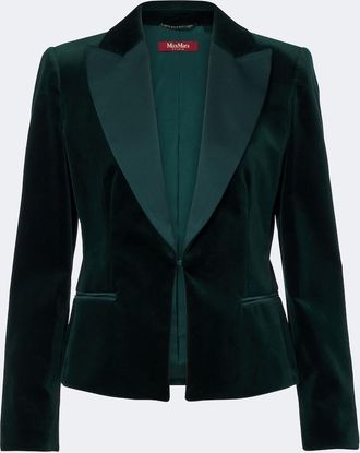 Max Mara Elegante Blazer aus Baumwollsamt mit Satin