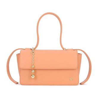 Kazar Oblong Tasche mit Zierg&uuml;rtel & Schl&uuml;sselanh&auml;ngern - - Bags - Damen - Orange - ONE SIZE