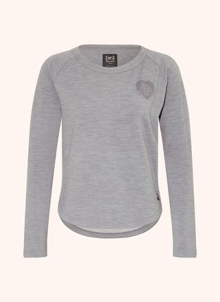 super.natural Funktionsshirt Little Heartwood Mit Merinowolle grau