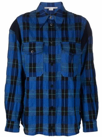 Stella McCartney chemise &agrave; carreaux - Bleu