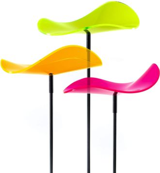 Cazador-del-Sol das Original | Lucy - tres | 3 Stück | geschwungener Sonnenfänger kunterbunt | Durchmesser 20 cm | Höhe 175 cm