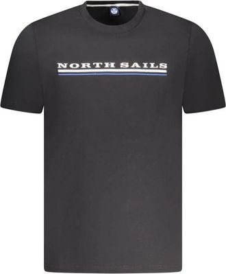North Sails North Sails Schwarzes Baumwoll-T-Shirt f&uuml;r Herren - - Tops - Herren - Schwarzk - 3XL