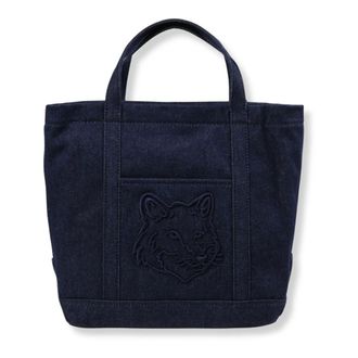 Maison Kitsun&eacute; Femme, Sacs, Bleu, Taille: ONE Size Fox Head Small Tote