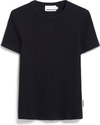Armedangels Damen T-Shirt aus Bio-Baumwolle MAHERAA Slim Fit Black