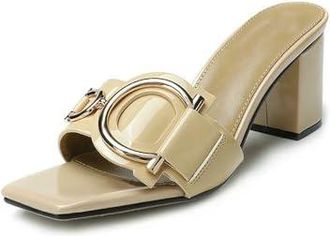 Generic ZBDZSW Chaussons de mariage rouges pour femmes de luxe en cuir avec breloques sandales &agrave; talon crois&eacute; plateforme pantoufles d&eacute;contract&eacute;es chaussures t