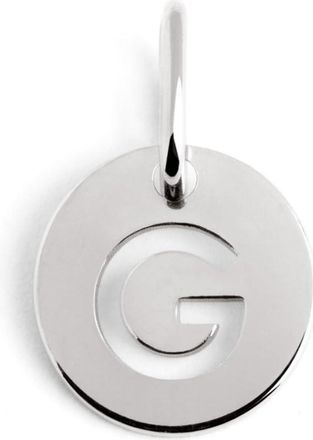 Singularu Mini Medallion Letter. Sterlingsilber mit Rhodium-Beschichtung. Schmuck für Damen. Buchstabe G