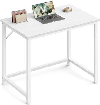 Vasagle Tisch, Computertisch, B&uuml;rotisch, 80 x 50 x 76 cm, f&uuml;r Arbeitszimmer, Schlafzimmer, Wohnzimmer, ahornwei&szlig;-wolkenwei&szlig; LWD038W44V1