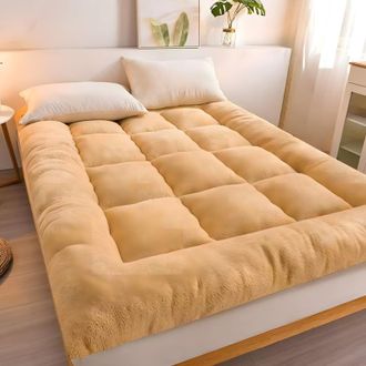 Generic Futon-Matratze, hautfreundlich und bequem, Faltbare Schlafmatratze, aus dichtem Pl&uuml;schstoff im Kaschmir-Look, sehr gut geeignet f&uuml;r G&auml;stezimmer, Schla