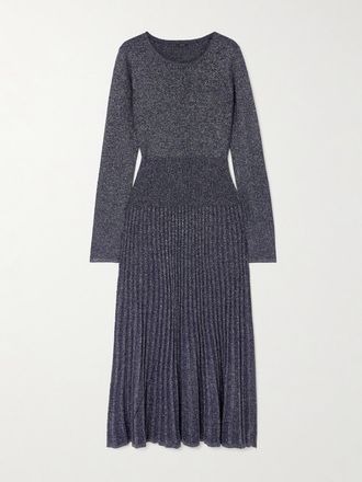 Joseph Midikleid Aus Geripptem Lurex - Blau