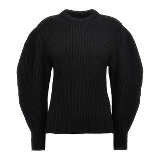 Jil Sander Gerippter Wollpullover - - Knitwear - Damen - Schwarzk - S