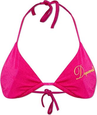 Dsquared2 Femme, Maillots de bain, Rose, Taille: 34 FR Triangle Bikini Top