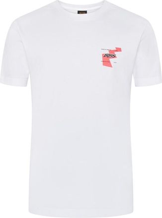 HUGO BOSS Baumwoll-T-Shirt mit r&uuml;ckseitigem Windsurfer-Print in