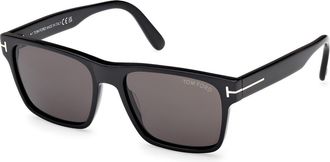 Tom Ford FT1205 CALDER Lunettes de soleil, Noir/Fum&eacute;e, 55 mm