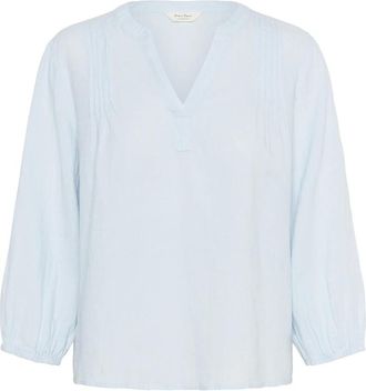Part Two Femme, Blouses et Chemises, Bleu, Taille: 34 FR Chemisier Ice Water avec Plis