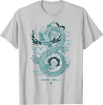 F4NT4STIC Drache Fire Fury - modisches japanisches Design T-Shirt