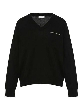 PESERICO Pull Col Rond - Noir