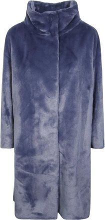 Herno Langer Mantel aus weichem Material - - Jackets - Damen - Blau - XS