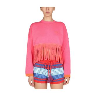 Gallo Gallo, Femme, Pulls, Rose, Taille: 42 FR Tricots &agrave; col rond