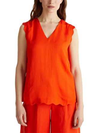 Esprit Collection Damen Bluse 050eo1f308, 825/Red Orange, 38