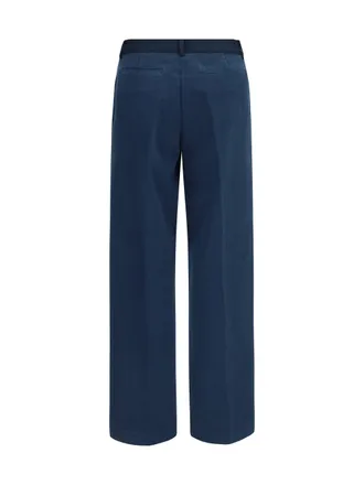 Forte_Forte Womens Chino Pants Cotton Notte Trousers