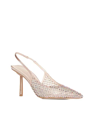 Le Silla Womens Sandals Embrace Pink Lam&eacute; Polyamide Pumps High Heel Shoes