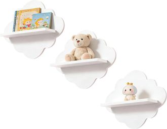 Generic S&uuml;&szlig;e Wand montierte Regale | 3 Teile Schwimmende Lagerung Und Ausstellung,Wolkenf&ouml;rmige &Auml;sthetische Raumdekoration Regale,F&uuml;r Kinderzimmer Badezimmer 