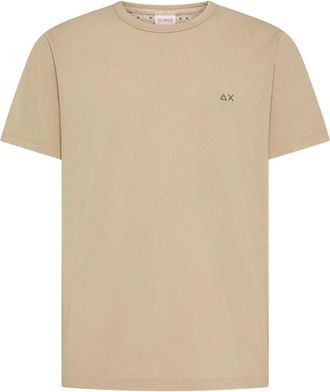 Sun 68 T-Shirt Piquet Cold Dye S/S - - Tops - Herren - Beige - S