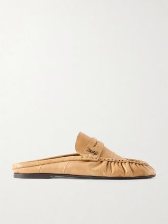 Saint Laurent Chaussons De Ville En Cuir Danguille Le Loafer - Neutres