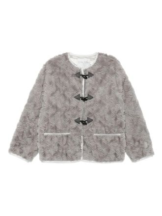 Forte_Forte veste textur&eacute;e &agrave; fermeture brandebourg - Gris