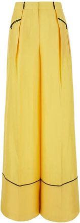 Bally Femme, Pantalons, Jaune, Taille: 34 FR Silk Palazzo Pantalons