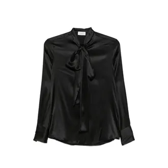 Mazzarelli Pussy-bow Silk-satin Blouse