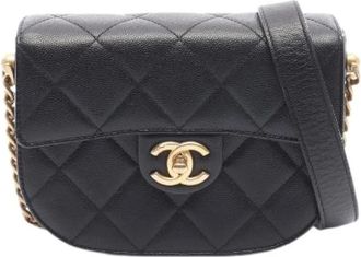 Chanel Sac bandouli&egrave;re matelass&eacute; petit rabat Pre-owned - Femme - Pre-owned - Noir - Taille: ONE Size
