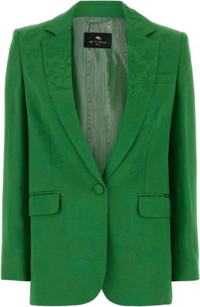 Etro Femme, Vestes, Vert, Taille: 34 FR Veste Jacquard Crois&eacute;e &agrave; Motif Floral