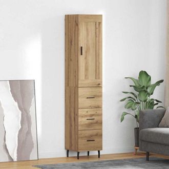 vidaXL vidaXL Haut Armoire avec tiroir Ch&ecirc;ne artisanal 34,5 x 34 x 180 cm
