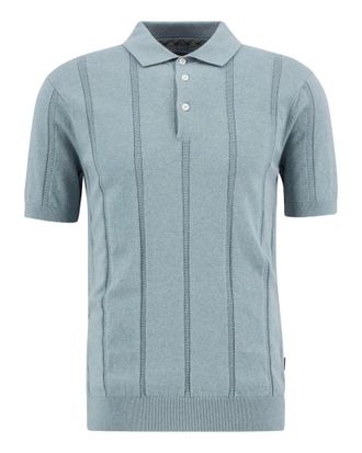 Barbour Strick-Poloshirt aus Baumwolle mit strukturiertem Streifen, Tailored Fit in